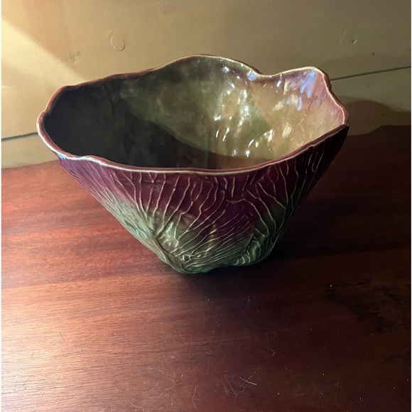 Vintage Barbara Eigen | Dining | Vintage 98s Handmade Signed Barbara Eigen Pottery Red Cabbage ...